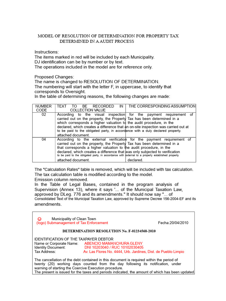 351810770-06-RESOLUTION MODEL FOR DETERMINATION OF PROPERTY TAX AUDIT ...