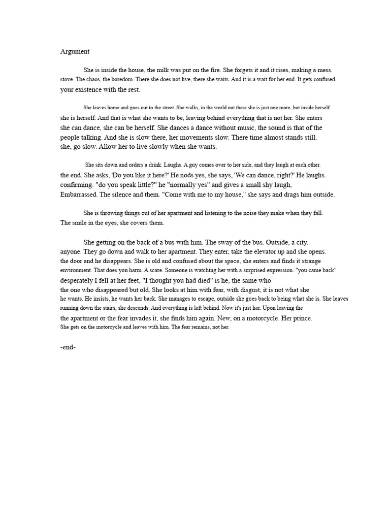 Short Film Argument | PDF