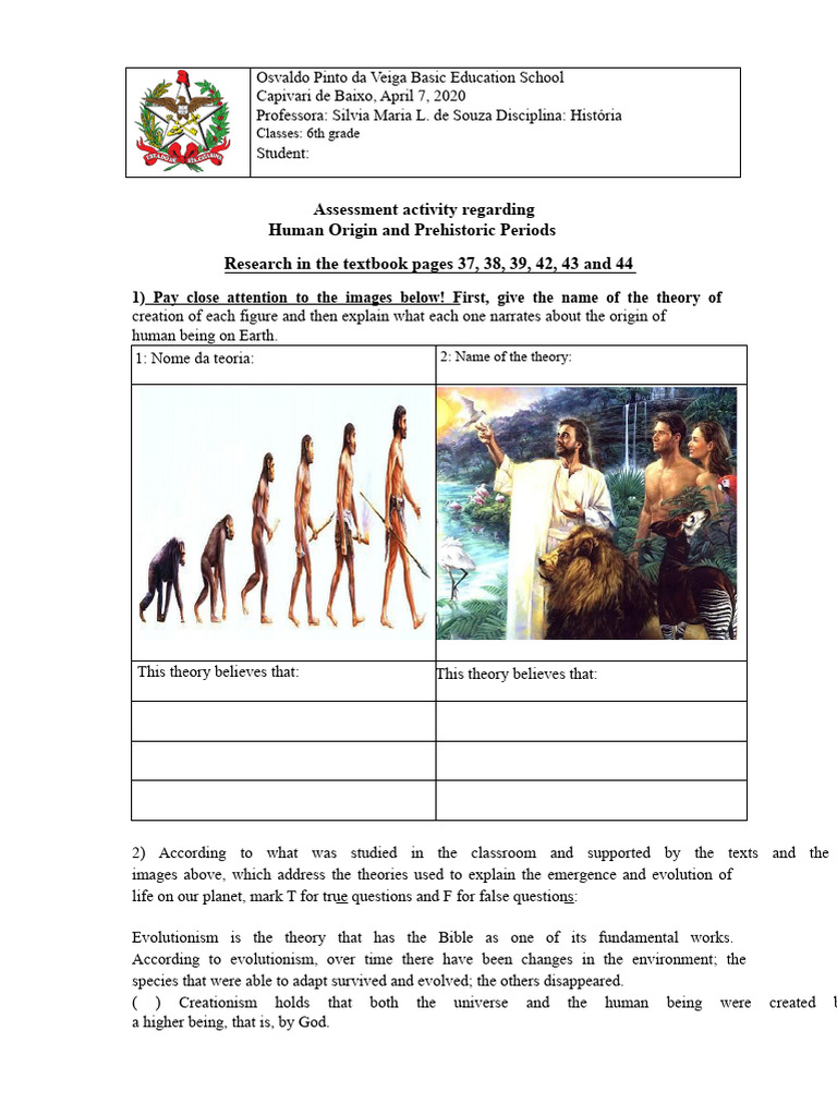 Assessment activity 6º01 Pinto da Veiga day 7 | PDF | Paleolithic ...