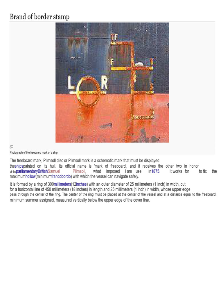 Understanding the Plimsoll Mark | PDF