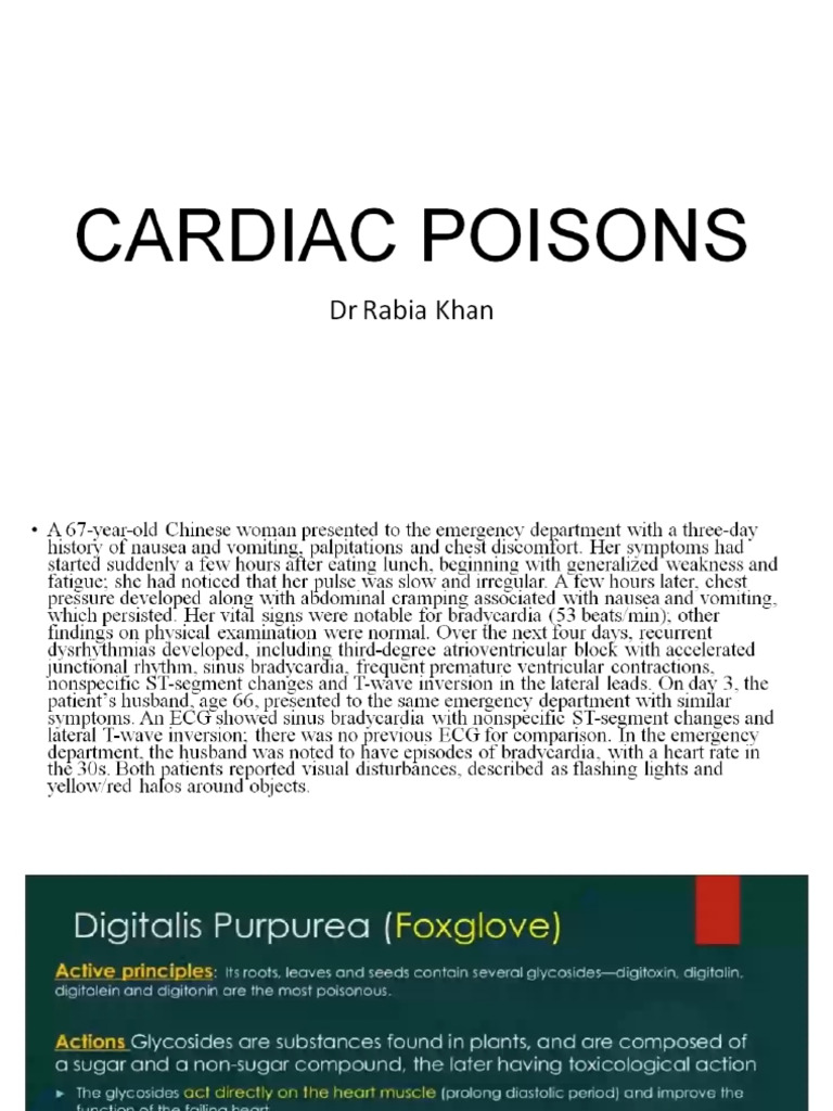 F.med SGD Cardiac Poisons | PDF