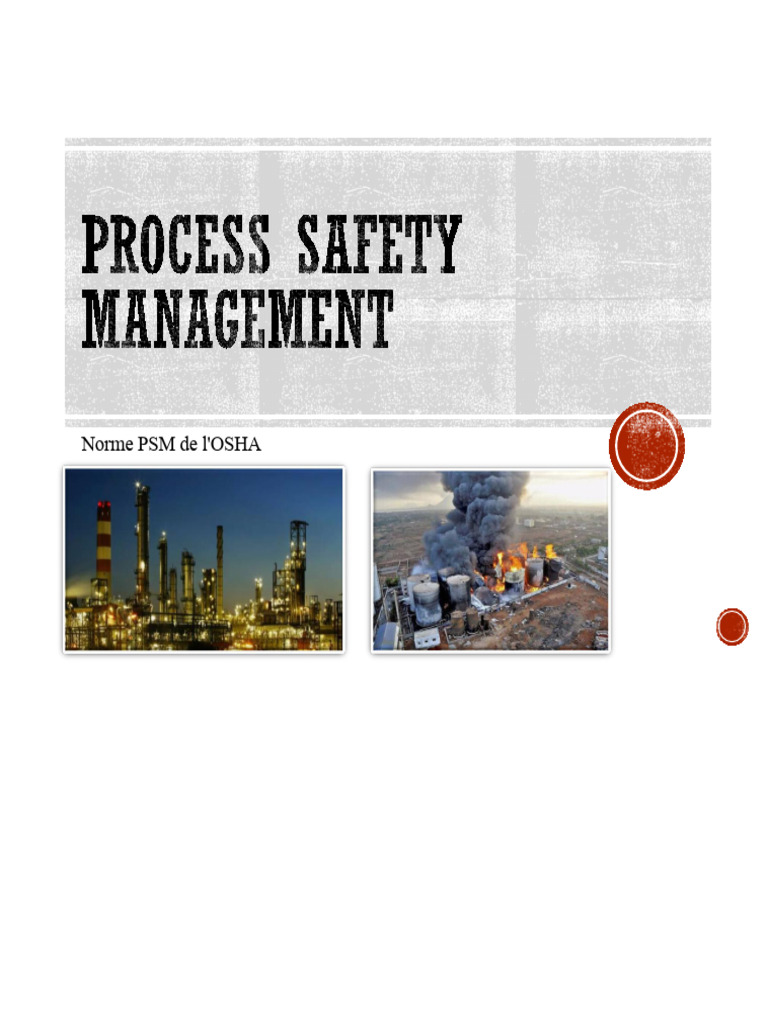 Norme PSM de l'OSHA : Sécurité des procédés | PDF | Sécurité | Risque