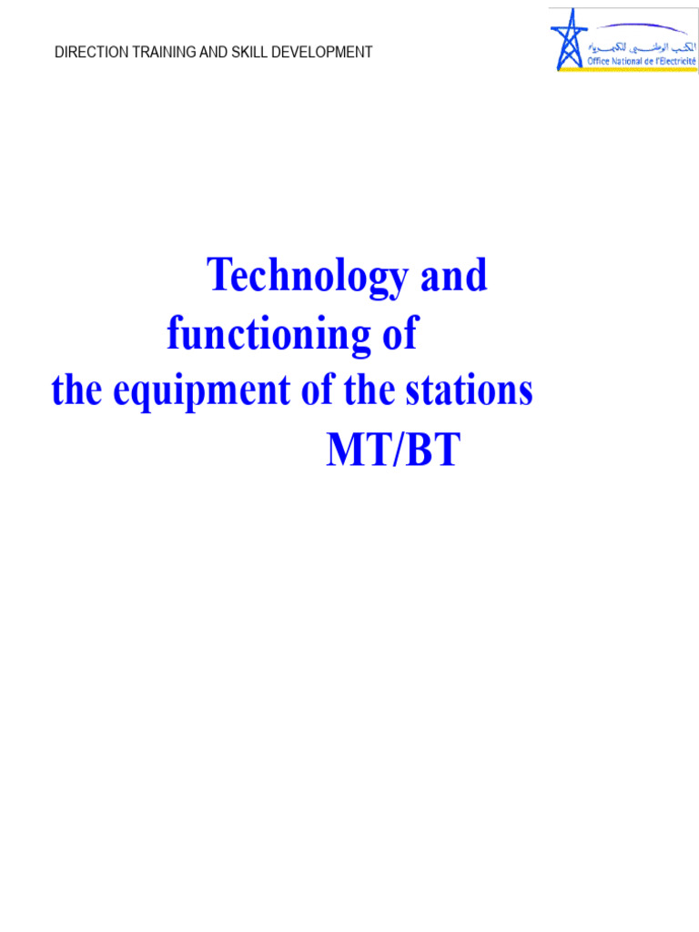 Technology and operation of the MT-BT substation equipment | PDF ...