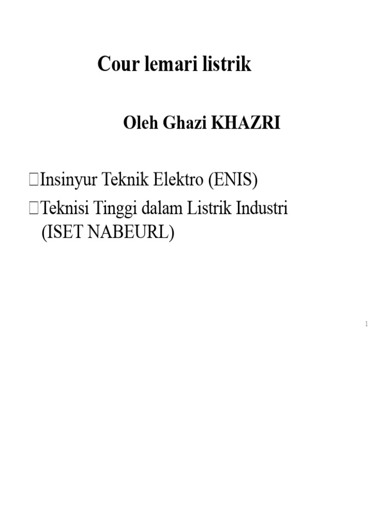 Lemari Listrik | PDF