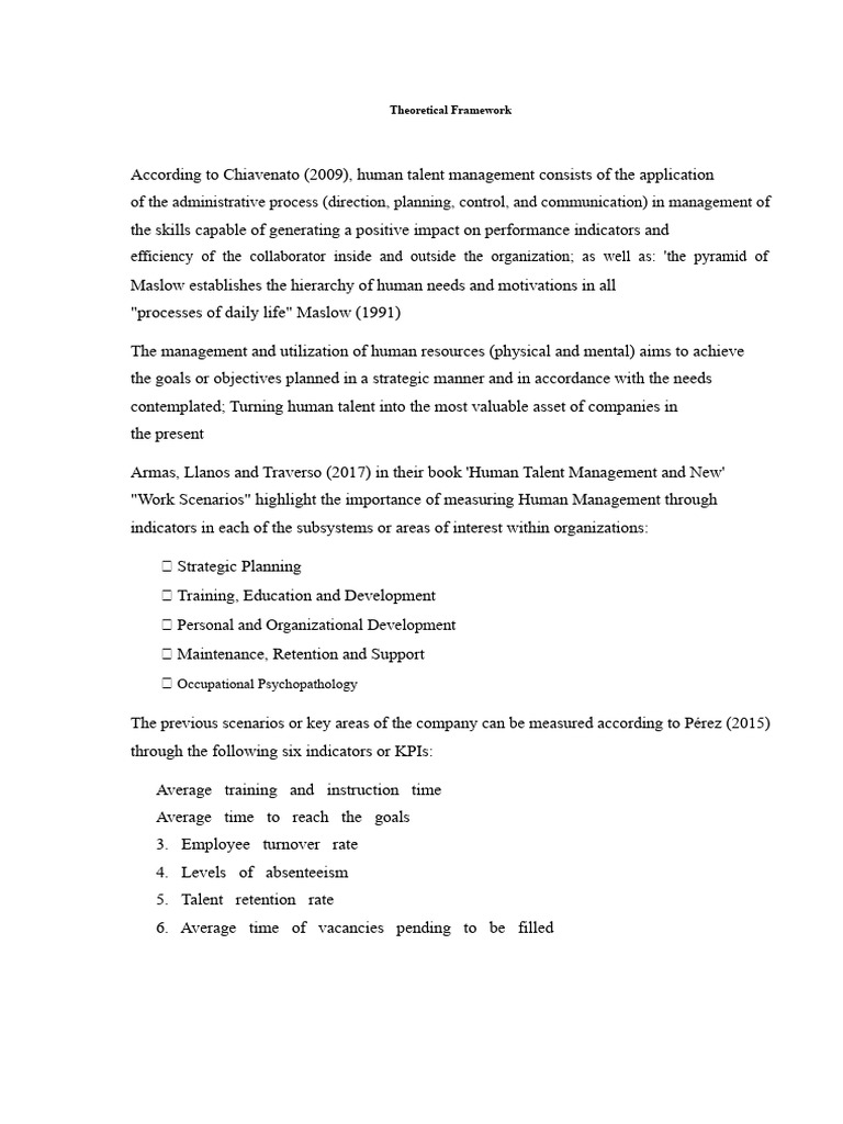 Theoretical Framework of Human Talent Management | PDF | Talent ...