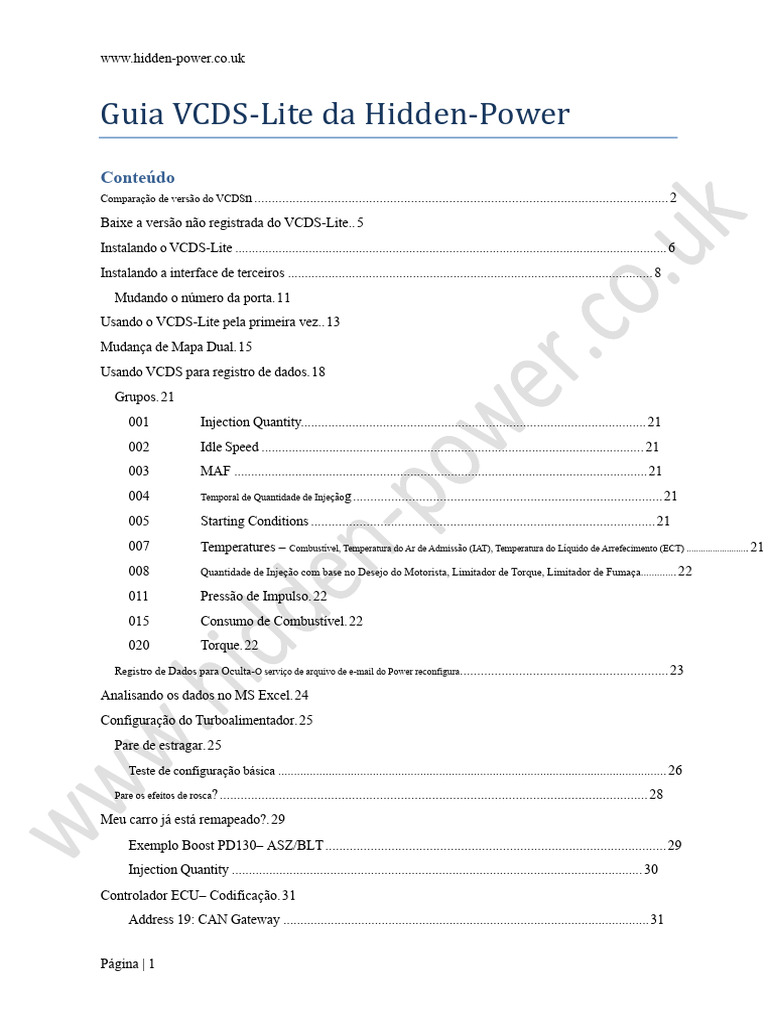 Guia VCDS-Lite Hidden-Powers v1.2 | PDF | USB | Turbocompressor