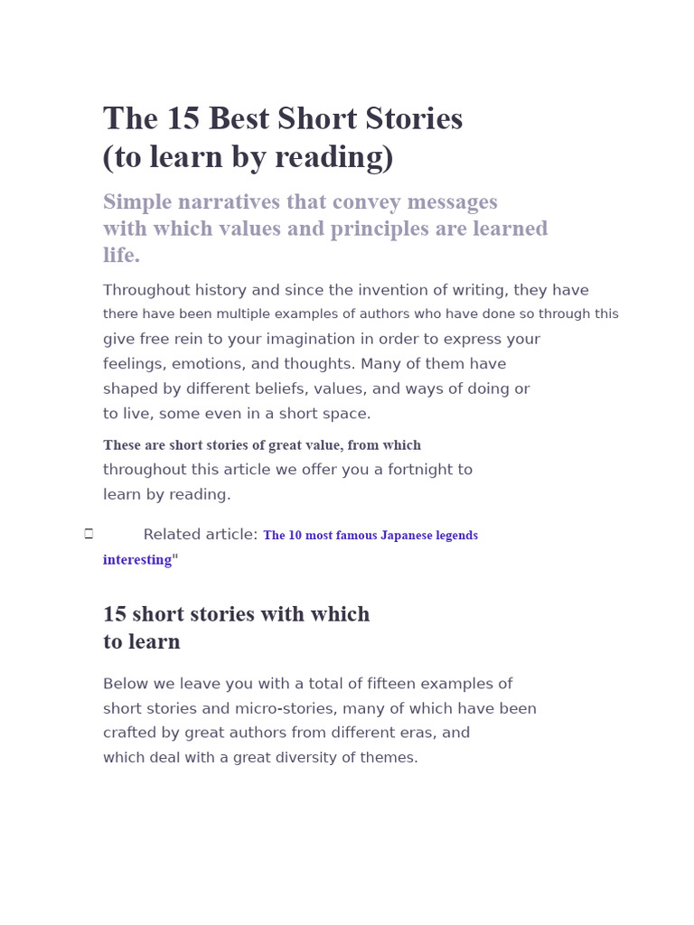 The 15 stories | PDF