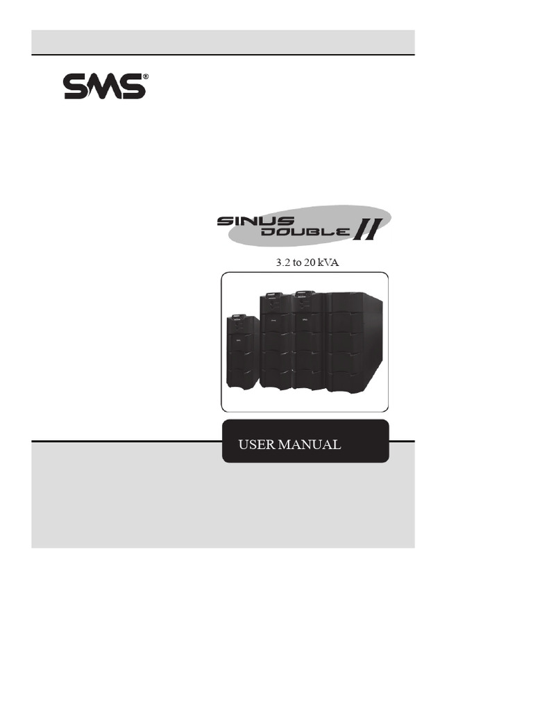 SMS UPS User Manual: 3.2 to 20 kVA | PDF | Power Supply | Power Inverter