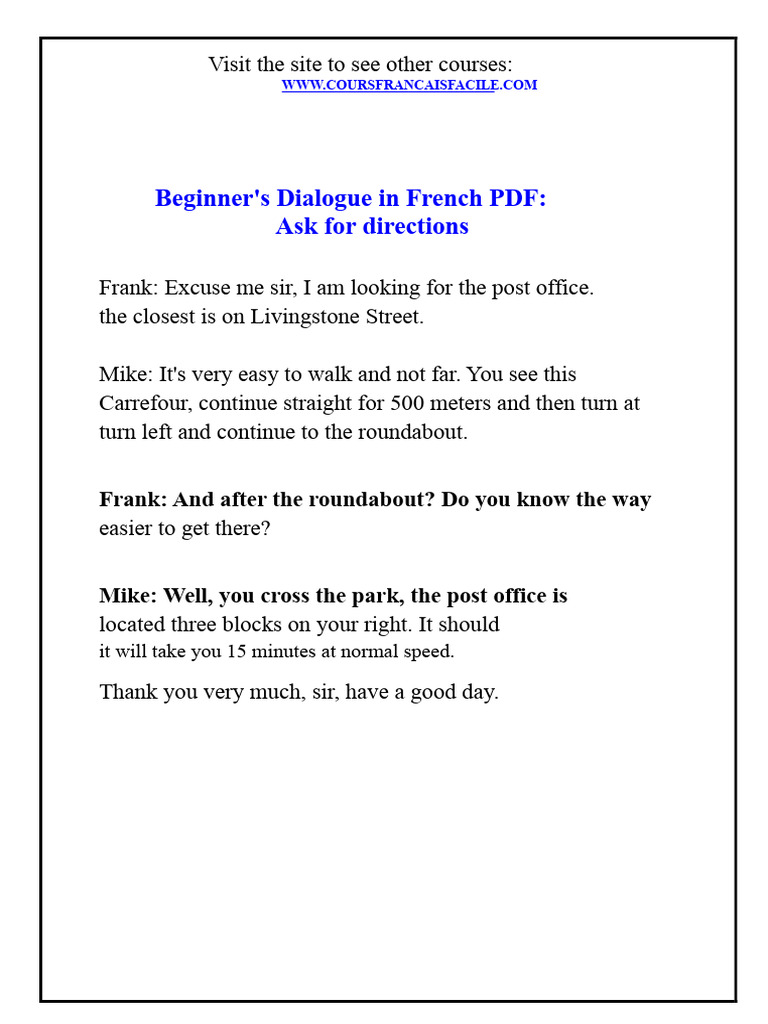 Ask for directions | PDF