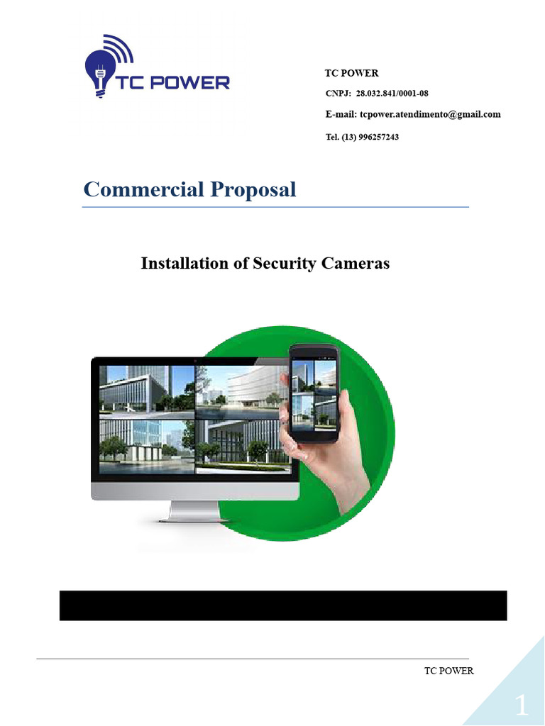 Commercial Proposal Installation of Security Cameras and Smart Switches ...