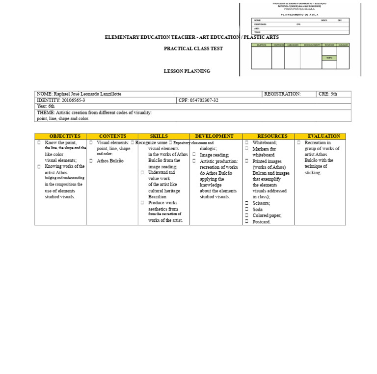 Lesson Plan Model SME-RJ | PDF | Lesson Plan | Intelligence