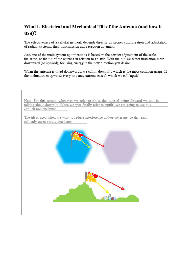 What is Electric and Mechanical Tilt of the Antenna | PDF | Antenna ...