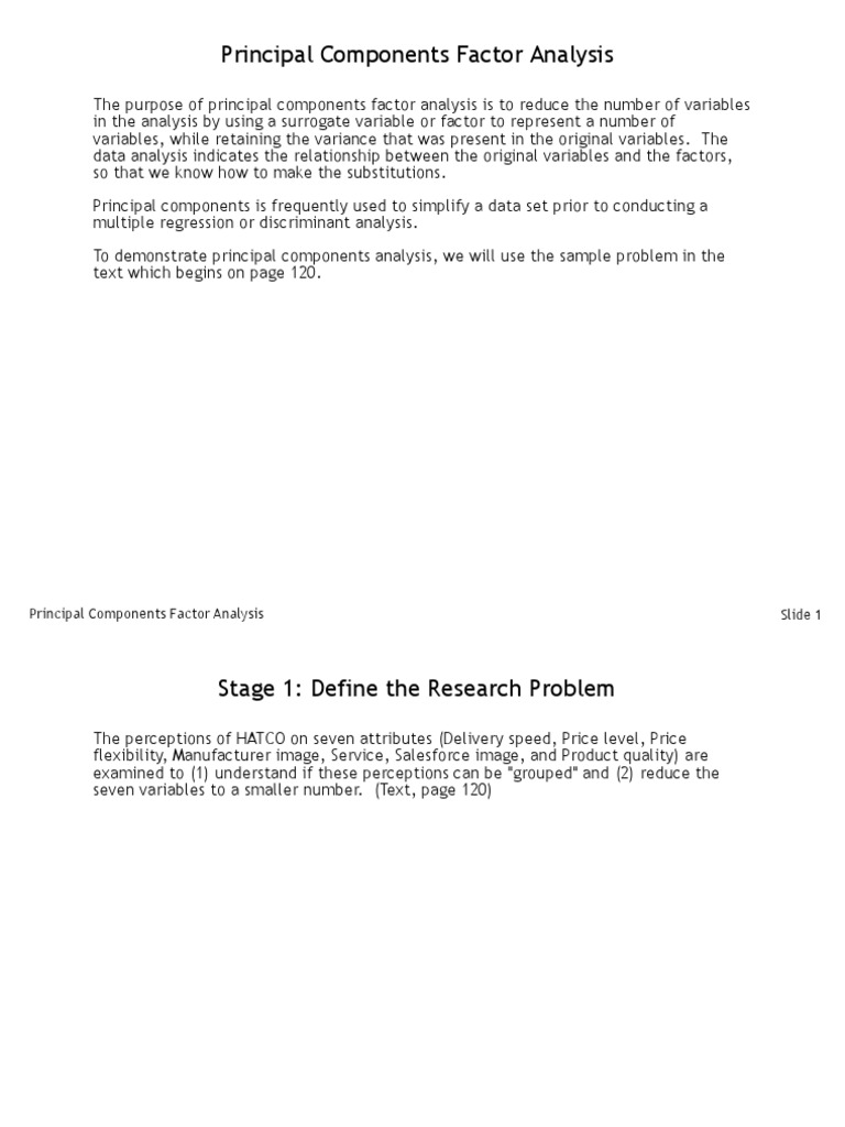 Principal Components Analysis | PDF | Factor Analysis | Cronbach's Alpha