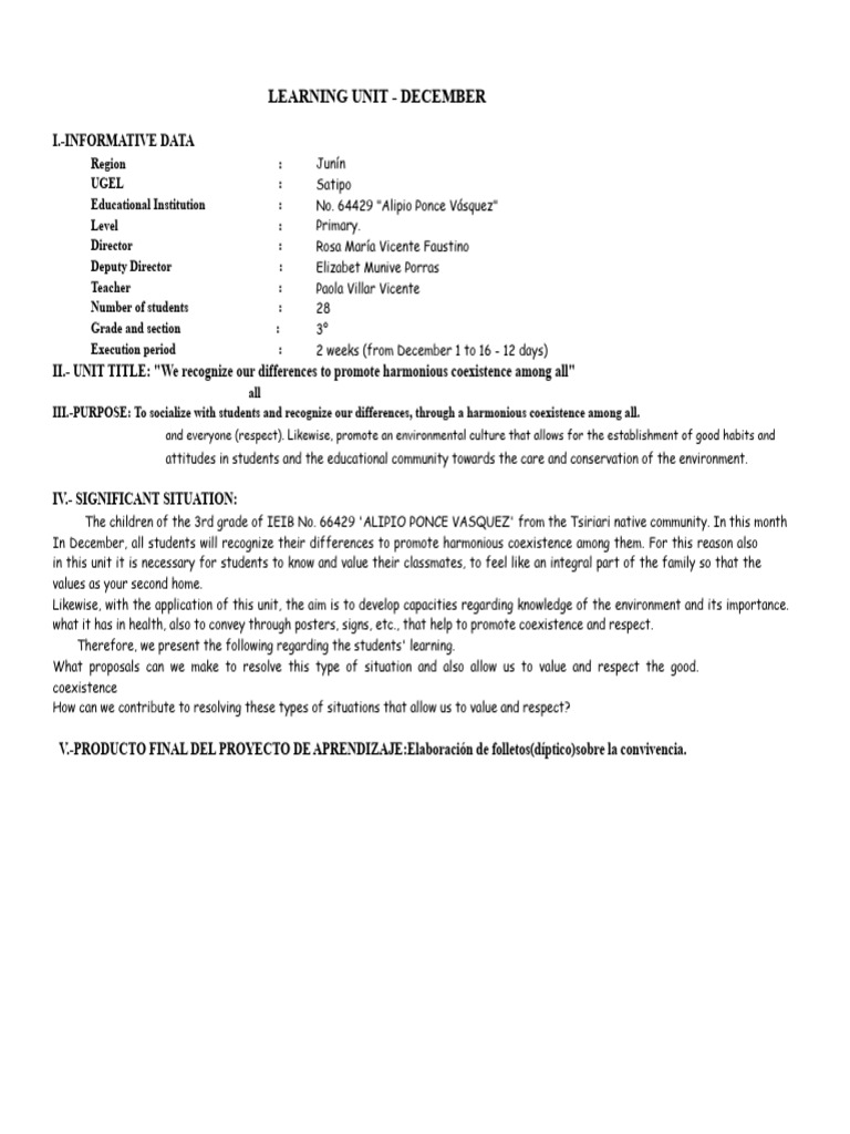 LEARNING UNIT - DECEMBER 3rd | PDF | Information | Nonverbal Communication