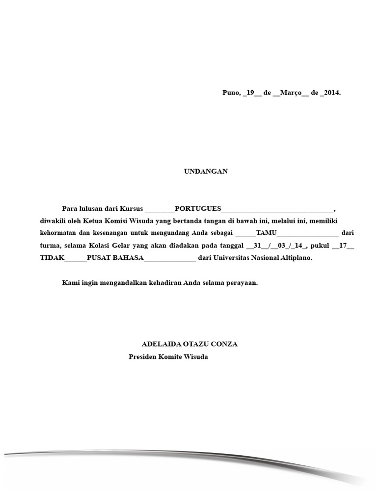 Surat Undangan | PDF