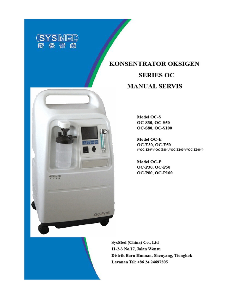 Manual Servis Konsentrator Oksigen OC Series | PDF