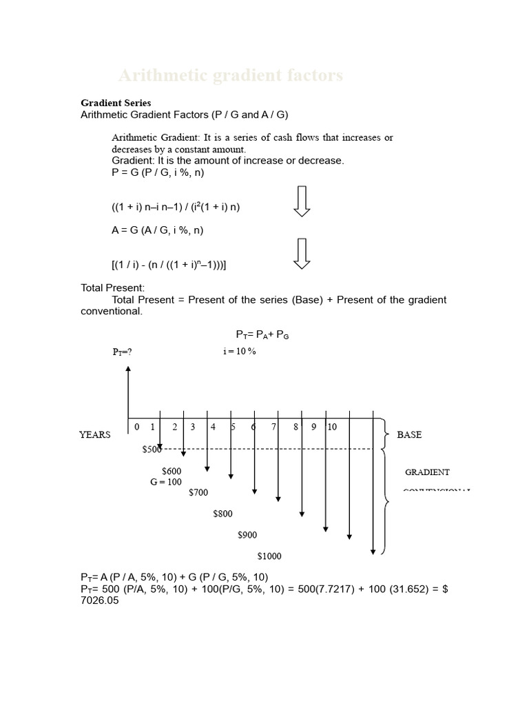 Arithmetic Gradient Factors | PDF | Interest | Applied Mathematics