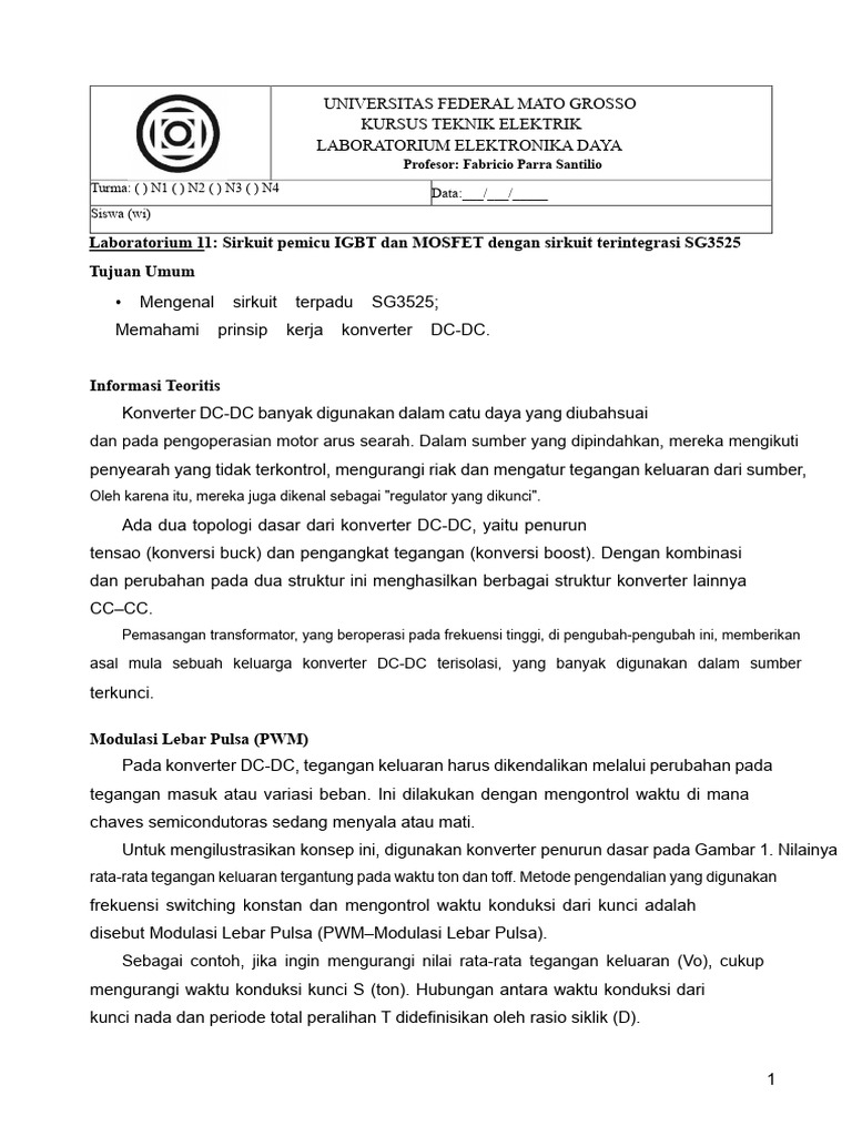 Sirkuit Pemicu IGBT dan MOSFET SG3525 | PDF
