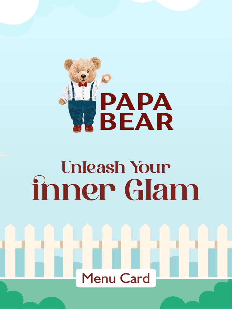 Papa Bear Menu Card | PDF