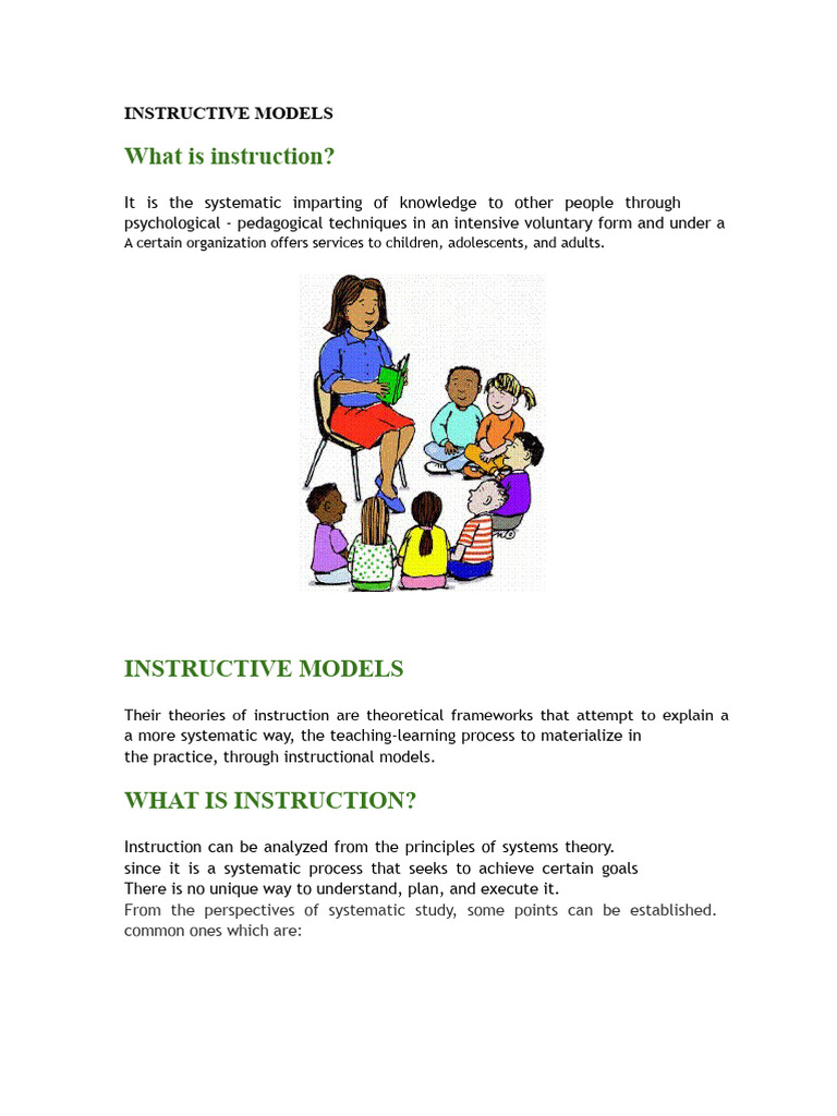 INSTRUCTIVE MODELS | PDF | Learning | Educational Technology