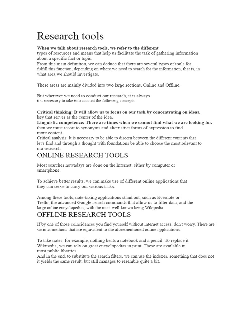 Research Tools | PDF