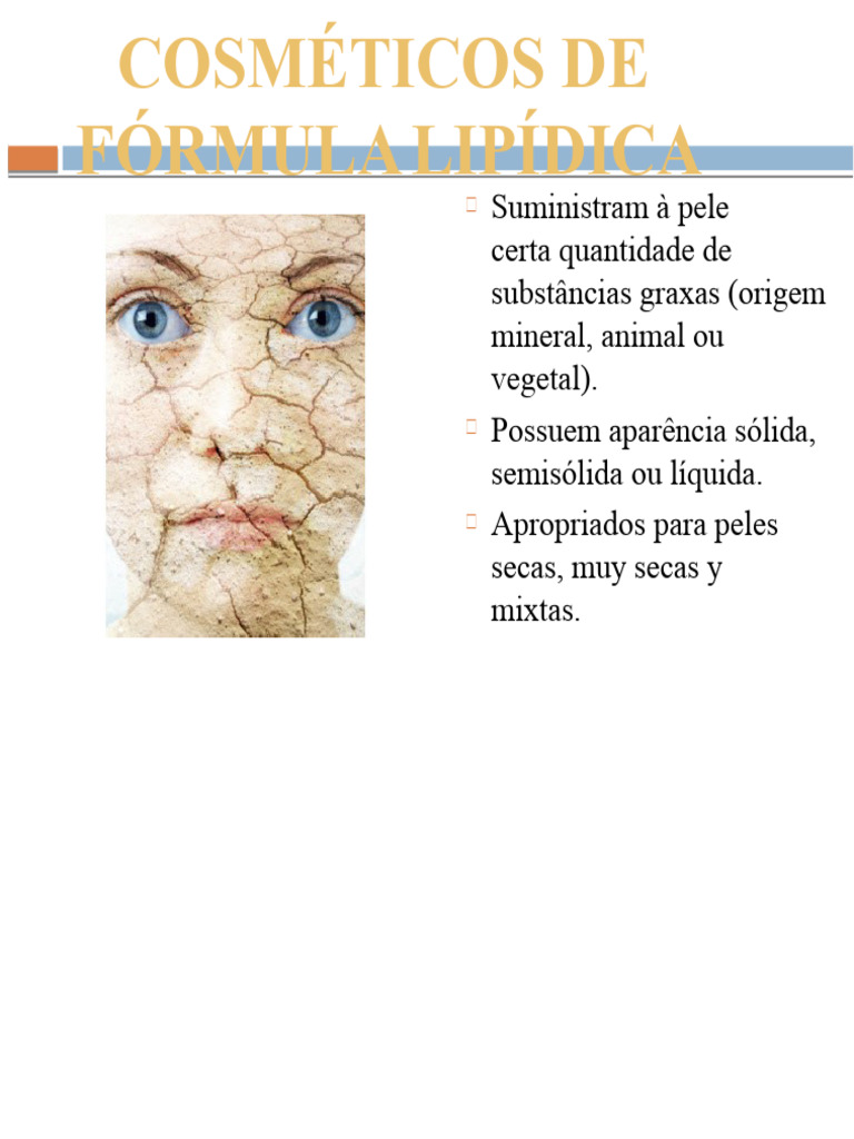 3. COSMÉTICOS DE FÓRMULA LIPÍDICA | PDF | Pele | Lipídio