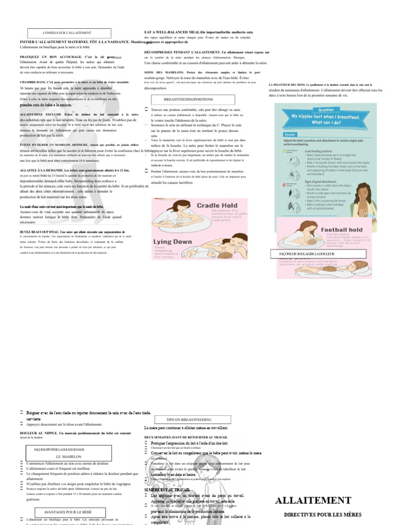 Conseils essentiels pour un allaitement réussi | PDF | Allaitement ...