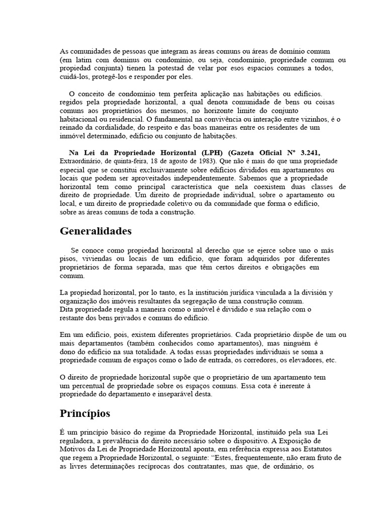 Entendendo a Propriedade Horizontal | PDF | Propriedade privada ...