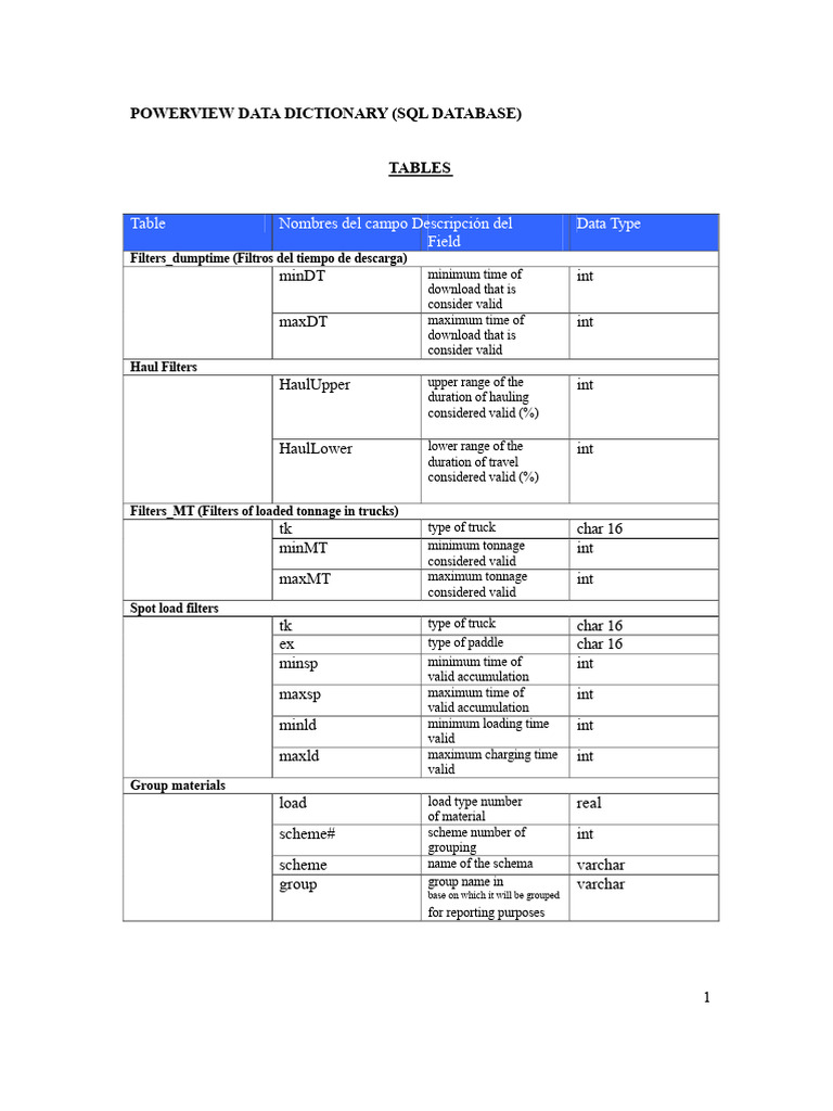 09PowerView - Data Dictionary | PDF | Data | Data Management