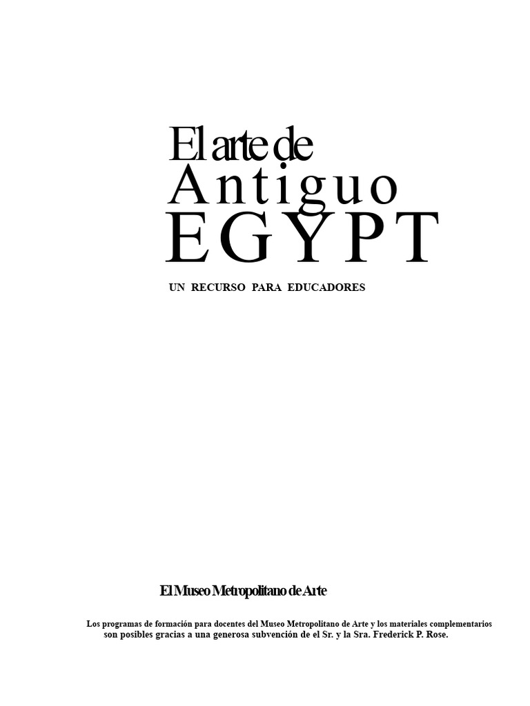 El Arte Del Antiguo Egipto | PDF | Antiguo Egipto | Horus