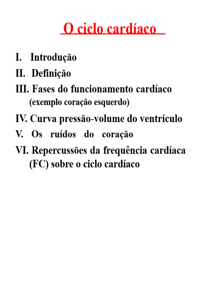3- o ciclo cardíaco | PDF | Coração | Ventrículo (coração)