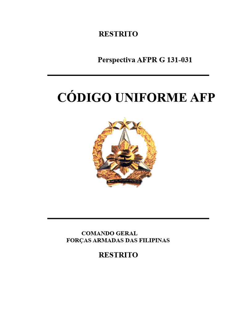 Código de Uniforme Afp | PDF | Ciência militar | Marinha dos Estados Unidos