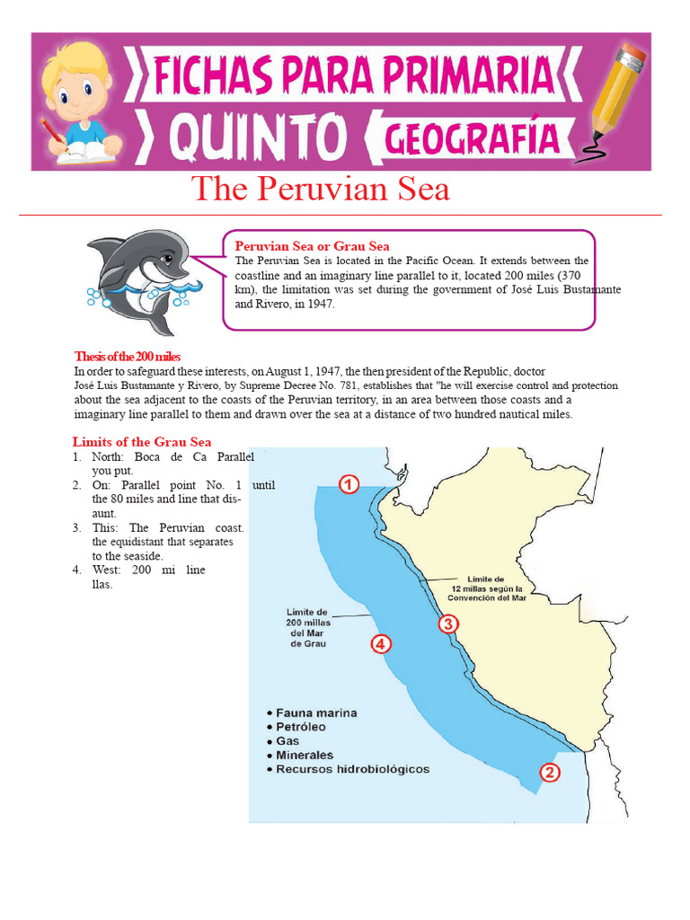 The Peruvian Sea For Fifth Grade of Primary School | PDF | Physical ...