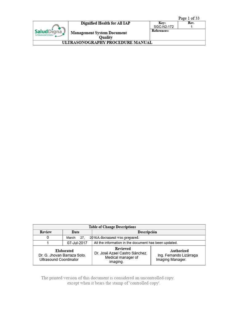Ultrasound Procedures Manual | PDF | Liver | Medical Ultrasound