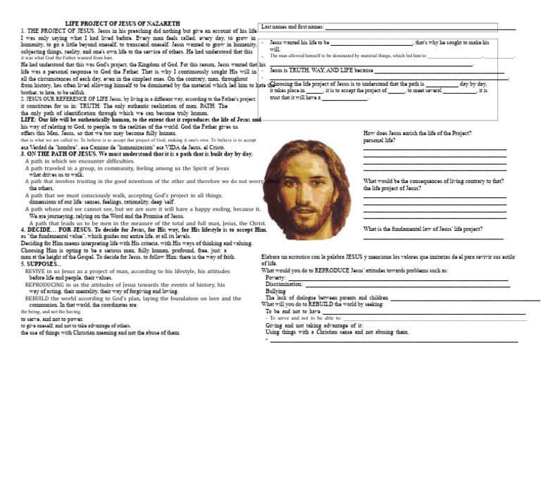 Life Project of Jesus of Nazareth | PDF | Jesus | God