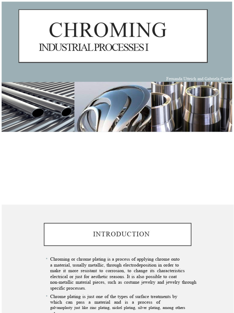 CHROMING - Industrial Processes I | PDF | Chromium | Materials Science