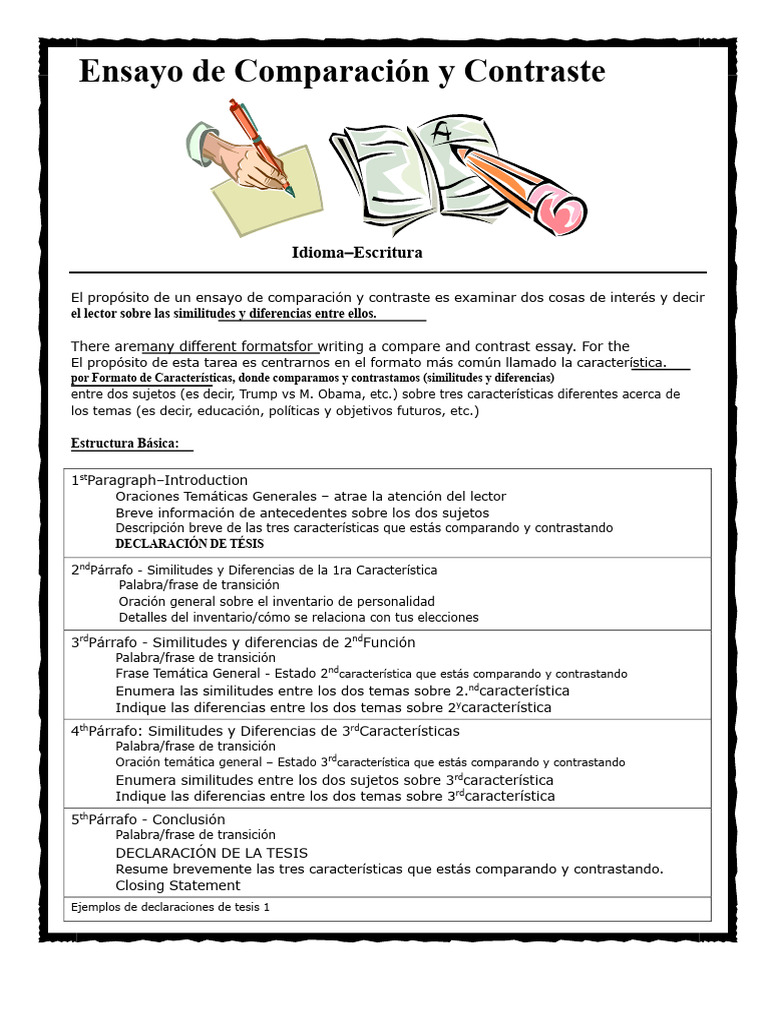 Formato de Ensayo de Comparación y Contraste | PDF | Singapur ...
