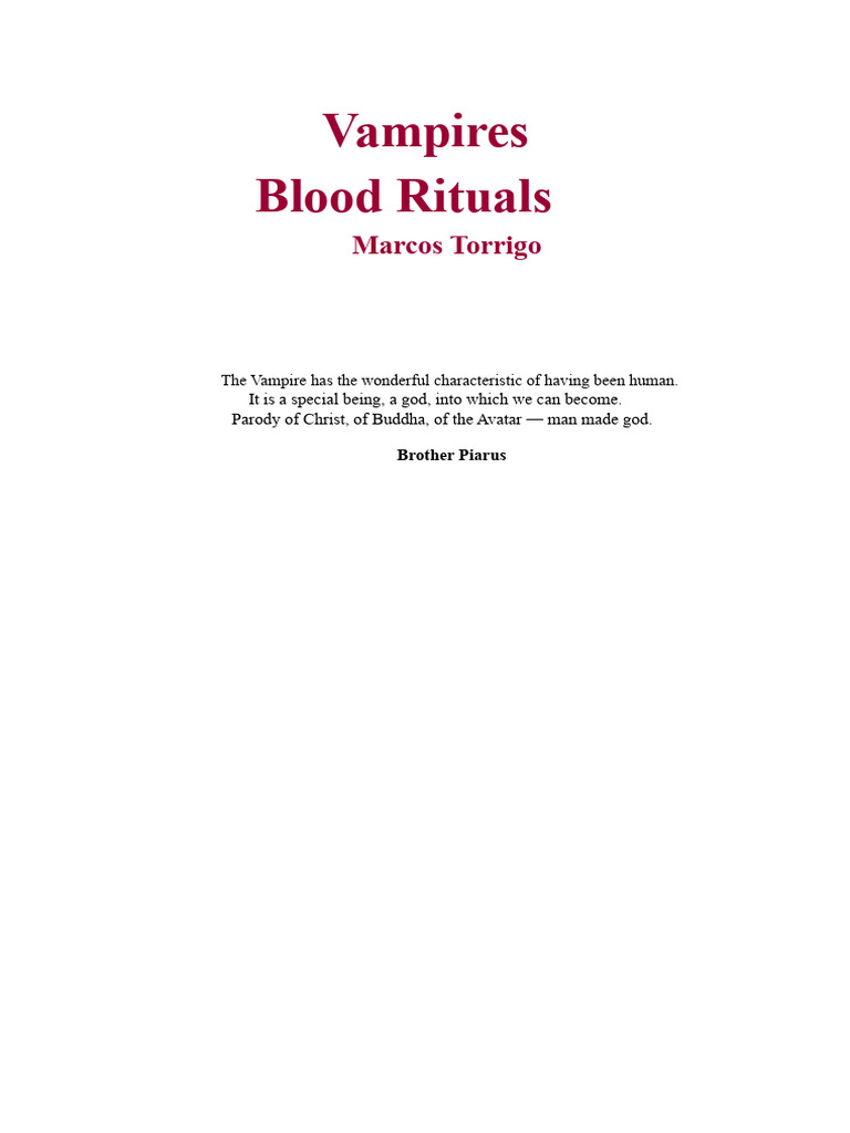 Vampires - Blood Rituals | PDF | Vampires | Werewolves