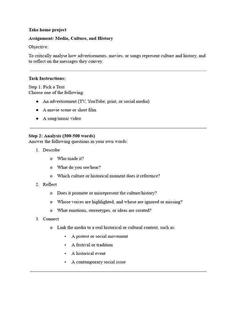 Copy of Take Away Home Project - HSS.docx | PDF