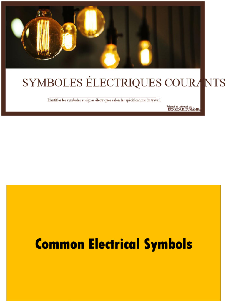 Symboles et Signes Électriques Courants | PDF