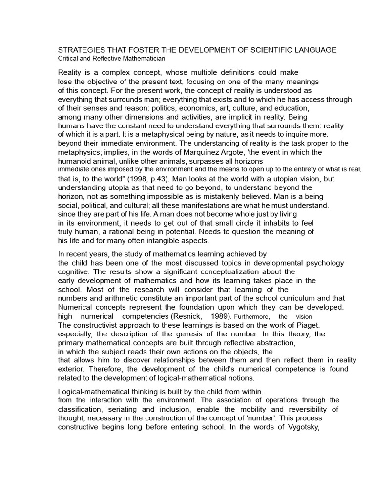 Strategies That Promote The Development of Critical and Reflective ...