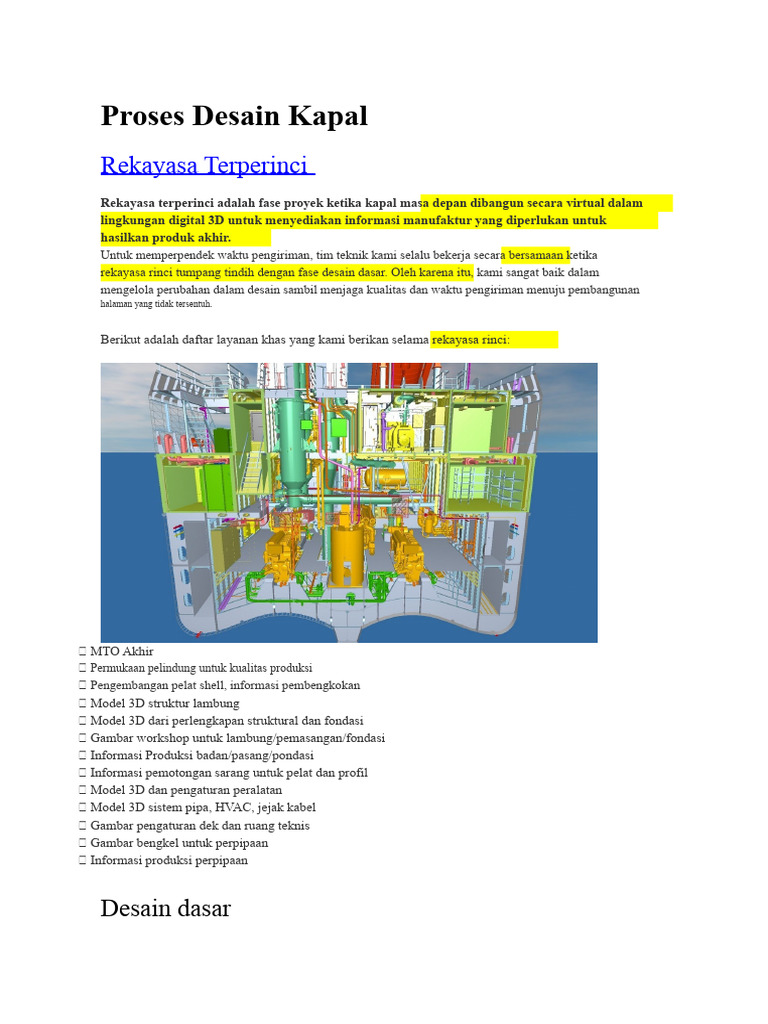 Proses Desain Kapal: Dari Konsep ke Produksi | PDF