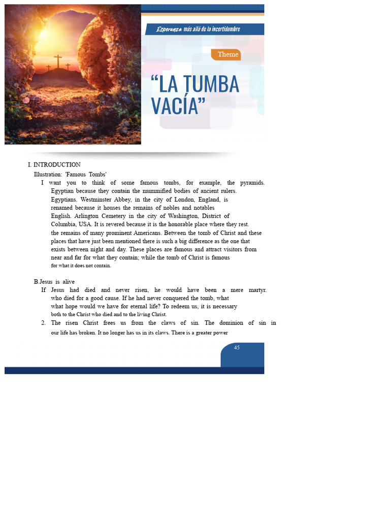 The Empty Tomb | PDF | Resurrection Of Jesus | Jesus
