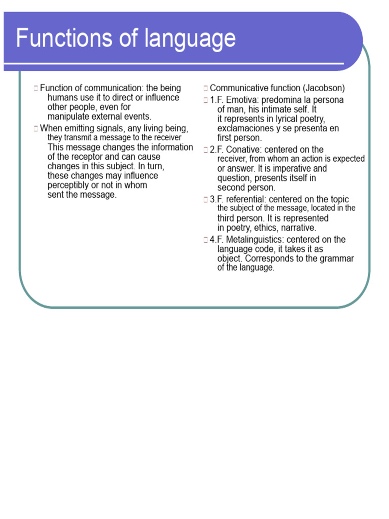 Key Functions of Language Explained | PDF | Semantics | Communication