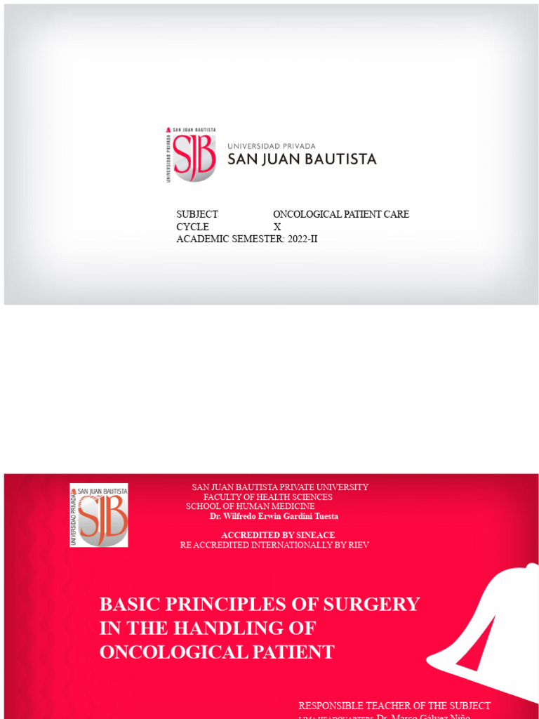 Basic Principles of Surgery in the Management of Oncological Patients ...