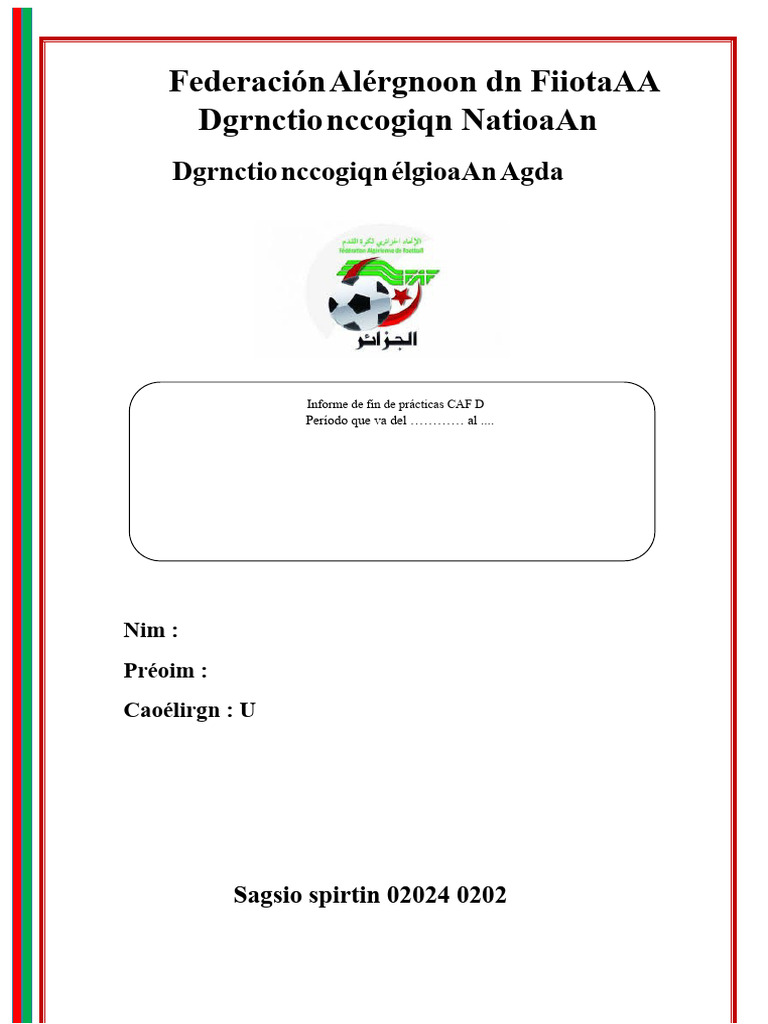 Informe de Prácticas CAF D 2024 | PDF