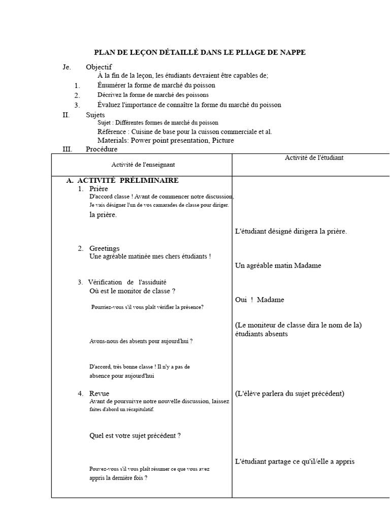 Formes de marché du poisson en leçon | PDF | Poisson