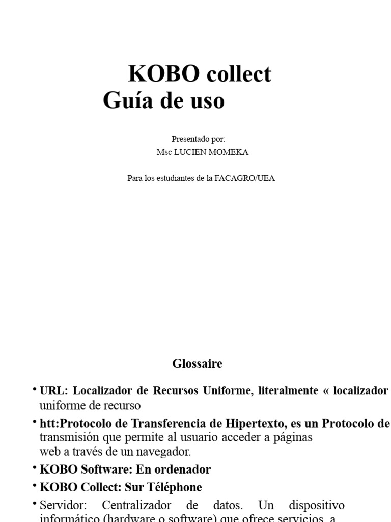 Guía de Uso de KOBO Collect para Estudiantes | PDF | Cuestionario ...