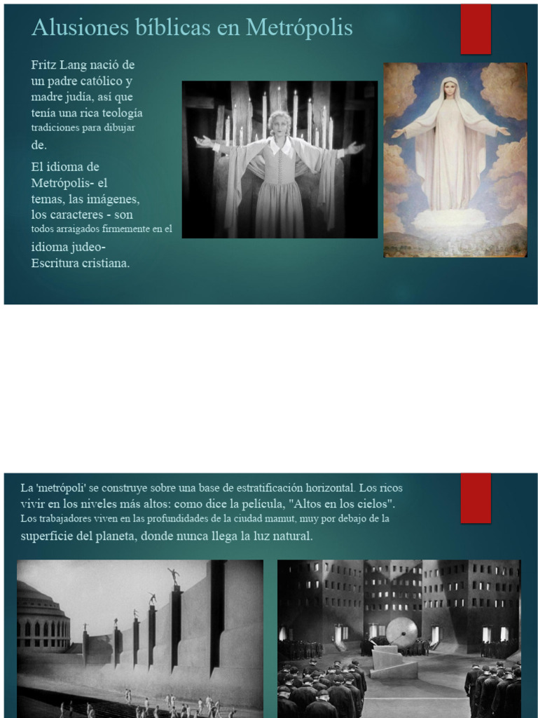 Alusiones bíblicas en Metropolis PP | PDF | María, madre de Jesús | Biblia