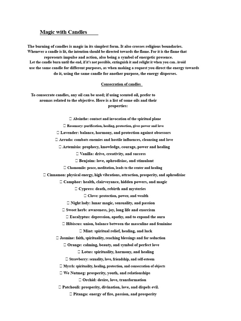 Magic With Candles | PDF | Love | Candle